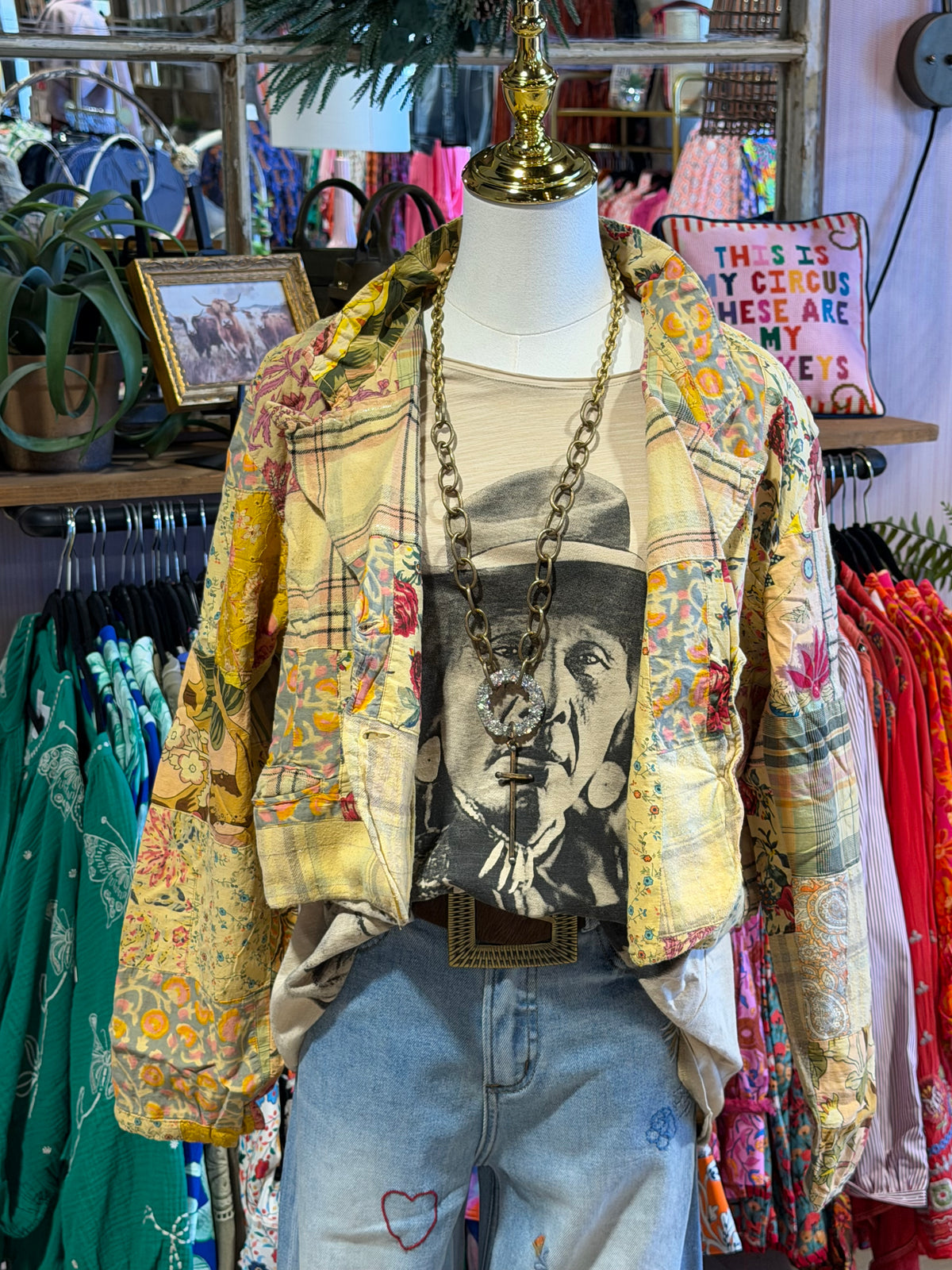 Joyous Patchwork Jacket — The Golden Antler Boutique