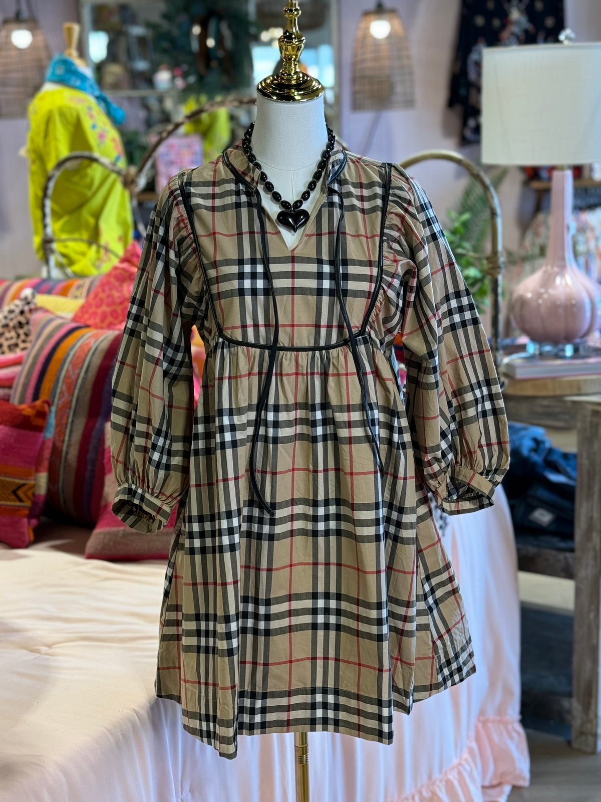Nancy Beth Plaid Dress — The Golden Antler Boutique